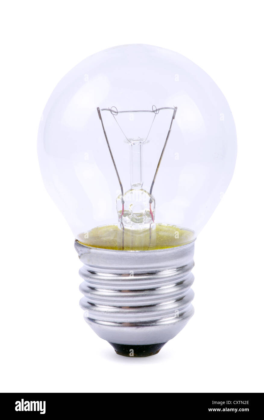 Electric bulb on a white background Stock Photo - Alamy