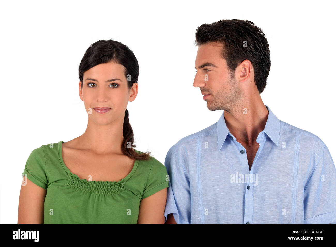 handsome guy looking at partner Stock Photo - Alamy