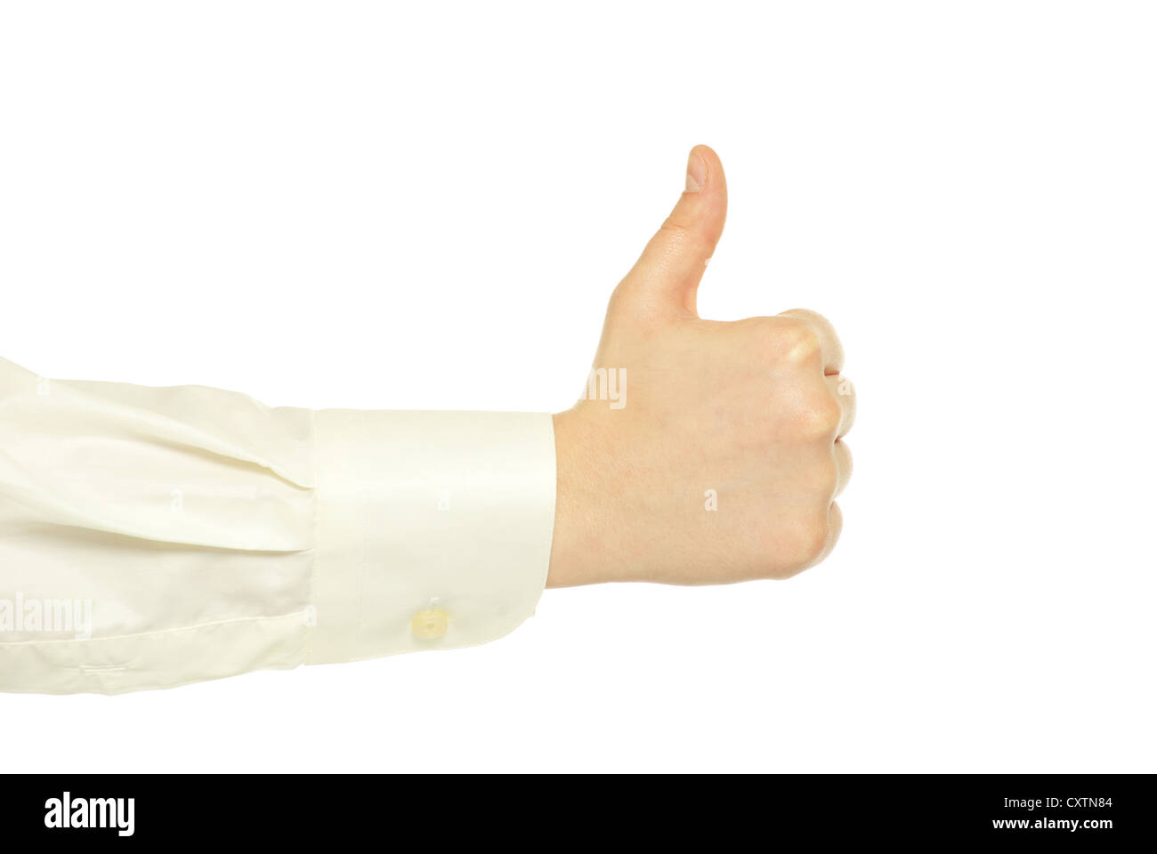 success hand sign isolated on white Stock Photo - Alamy