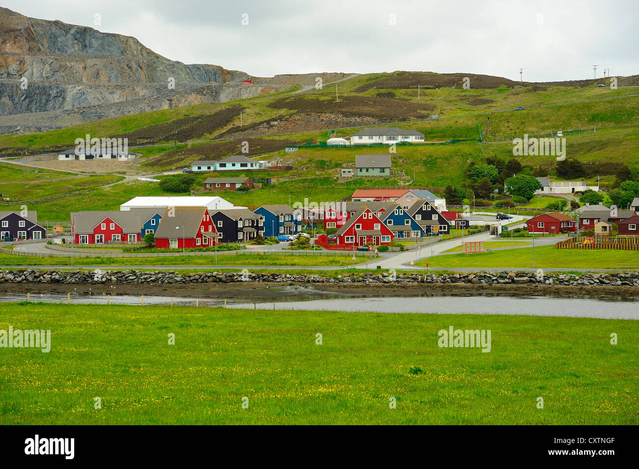New housing at Scalloway, Shetland Islands, Scotland Stock Photo - Alamy