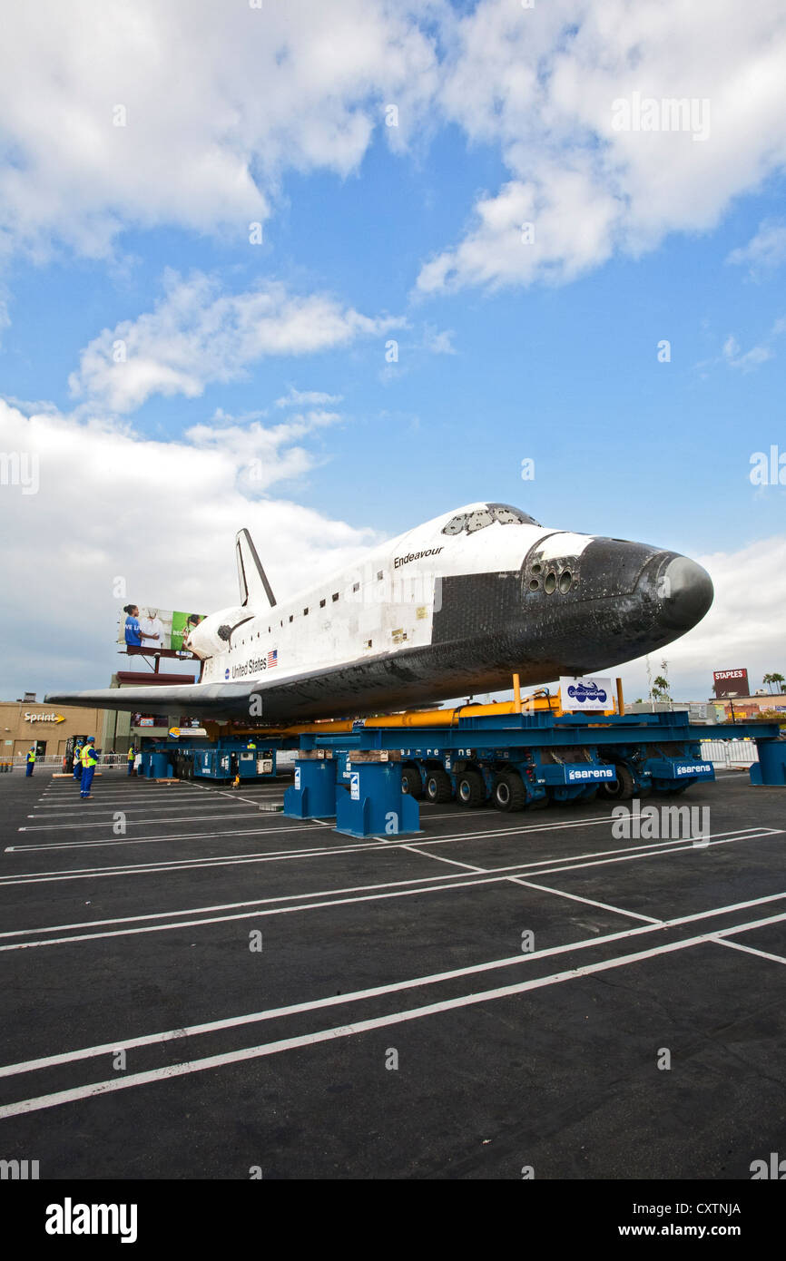 Pasing Space Shuttle Over Los Angeles