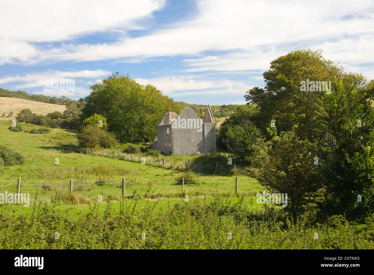 Tyneham abandoned village, Dorset Stock Photo - Alamy
