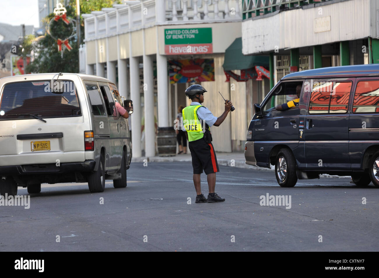 Traffic police, Nassau, Bahamas Stock Photo - Alamy
