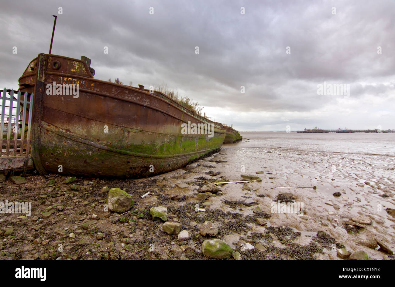 Part of a boat on the beach at Paull near Hull Stock Photo - Alamy