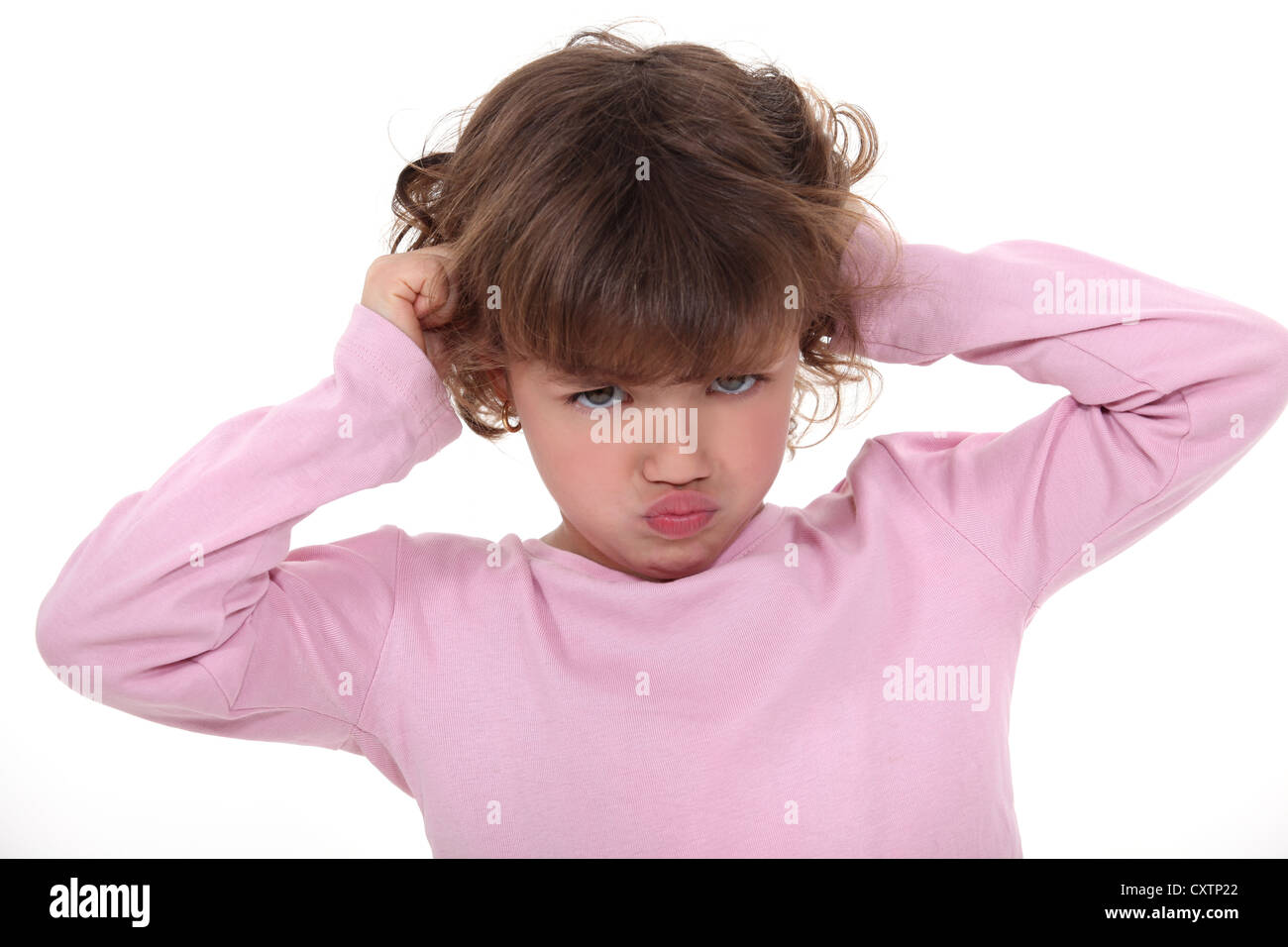A little angry girl Stock Photo - Alamy