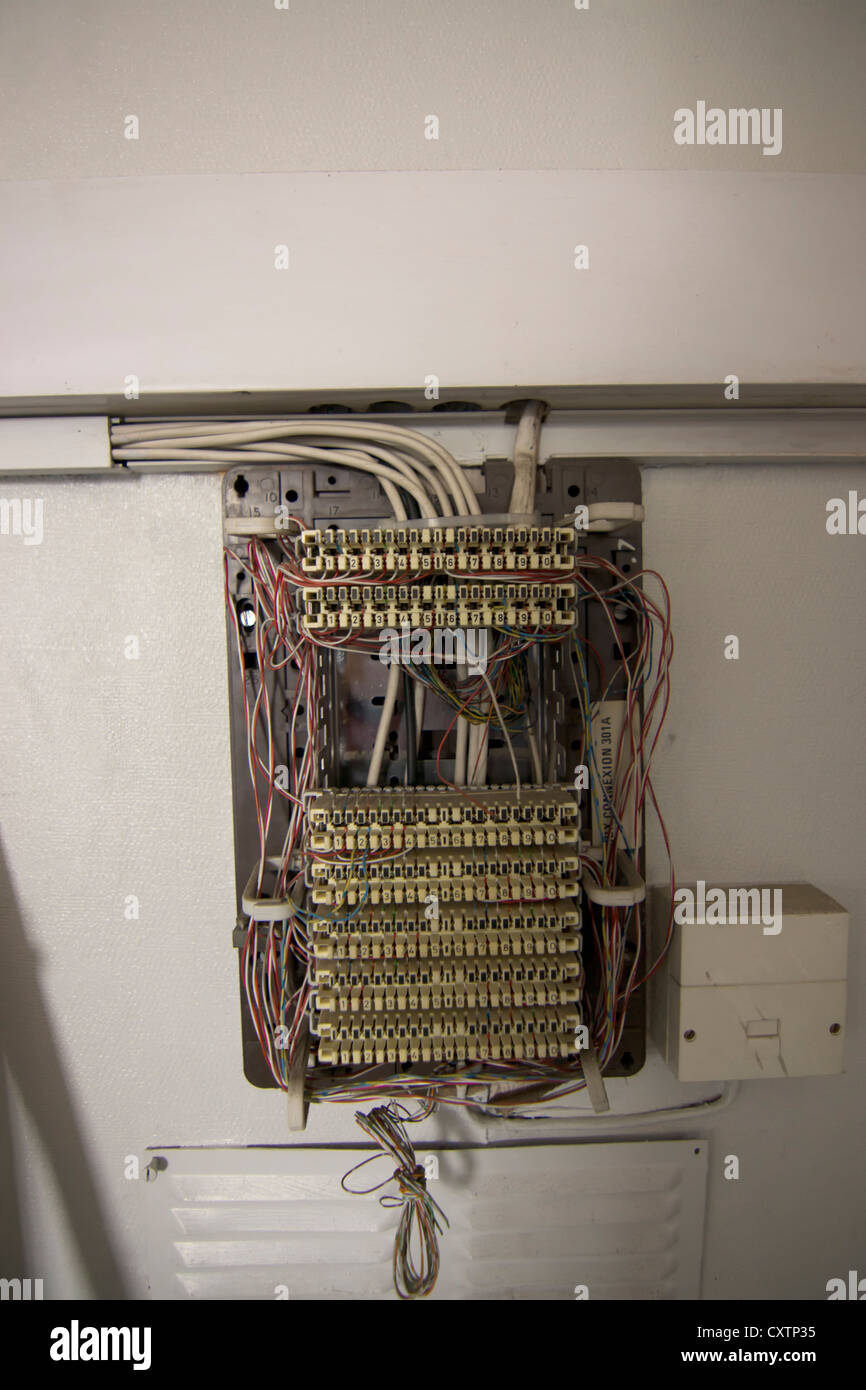 Telephone connection box Stock Photo - Alamy