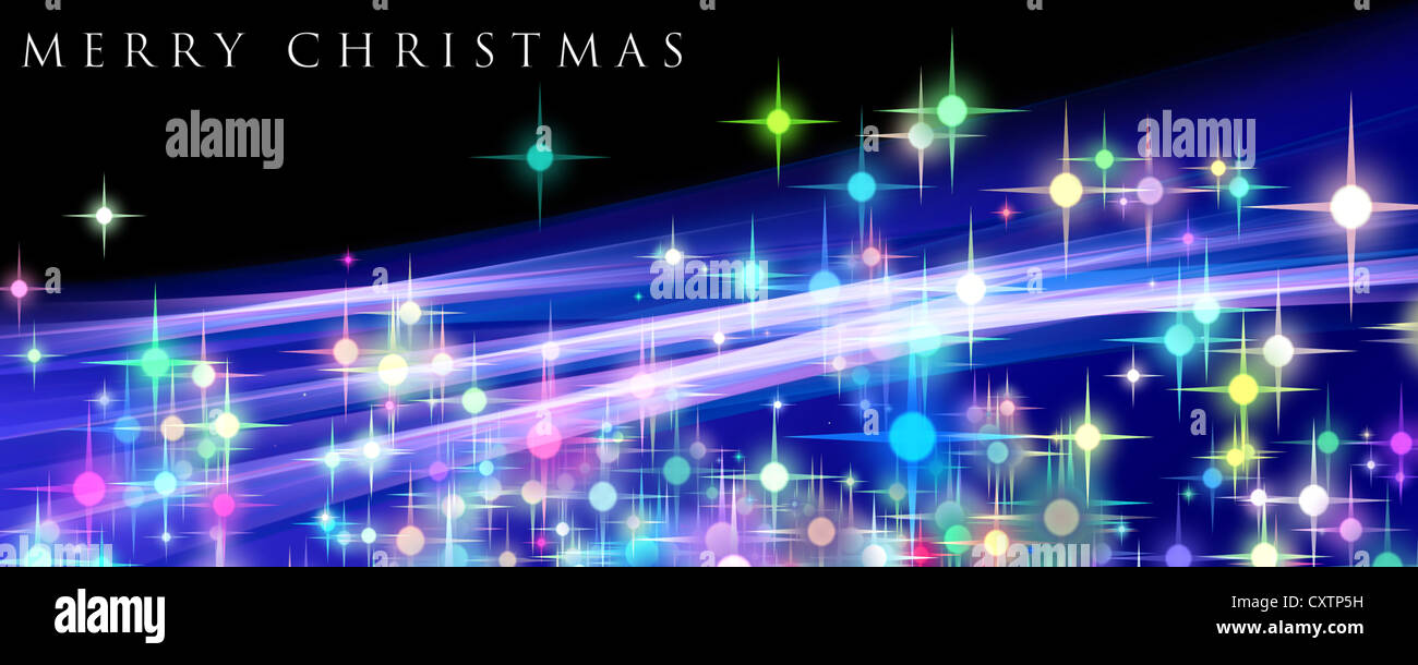 Fantastic Christmas wave design with glowing stars Stock Photo - Alamy