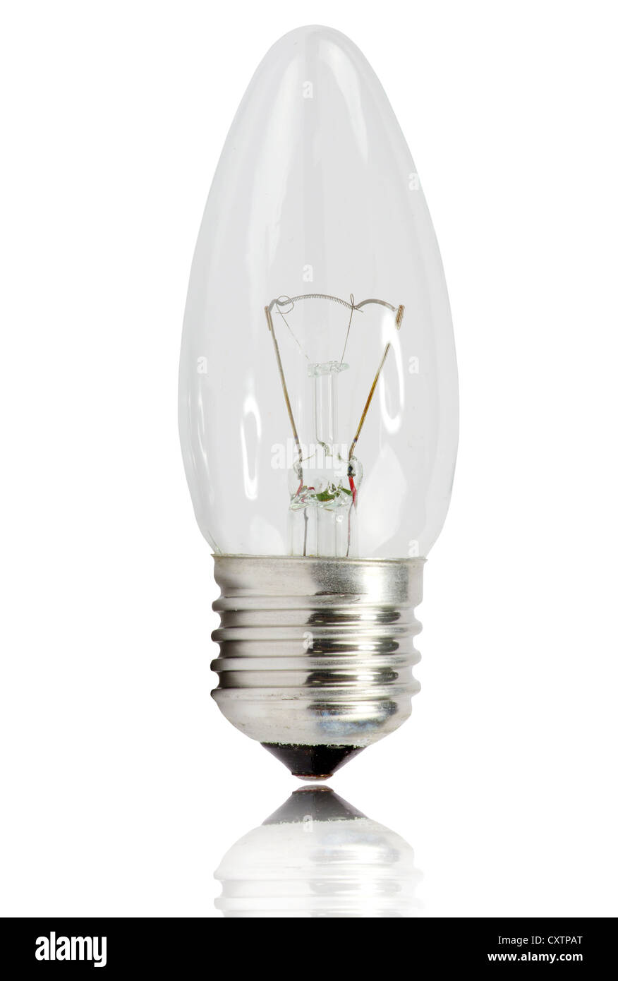 Electric bulb on a white background Stock Photo - Alamy