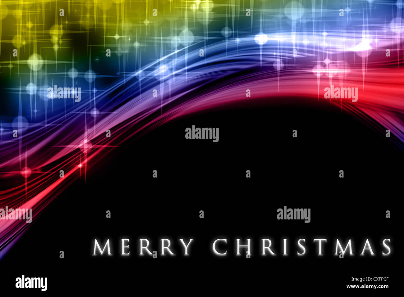 Fantastic Christmas wave design with glowing stars Stock Photo - Alamy