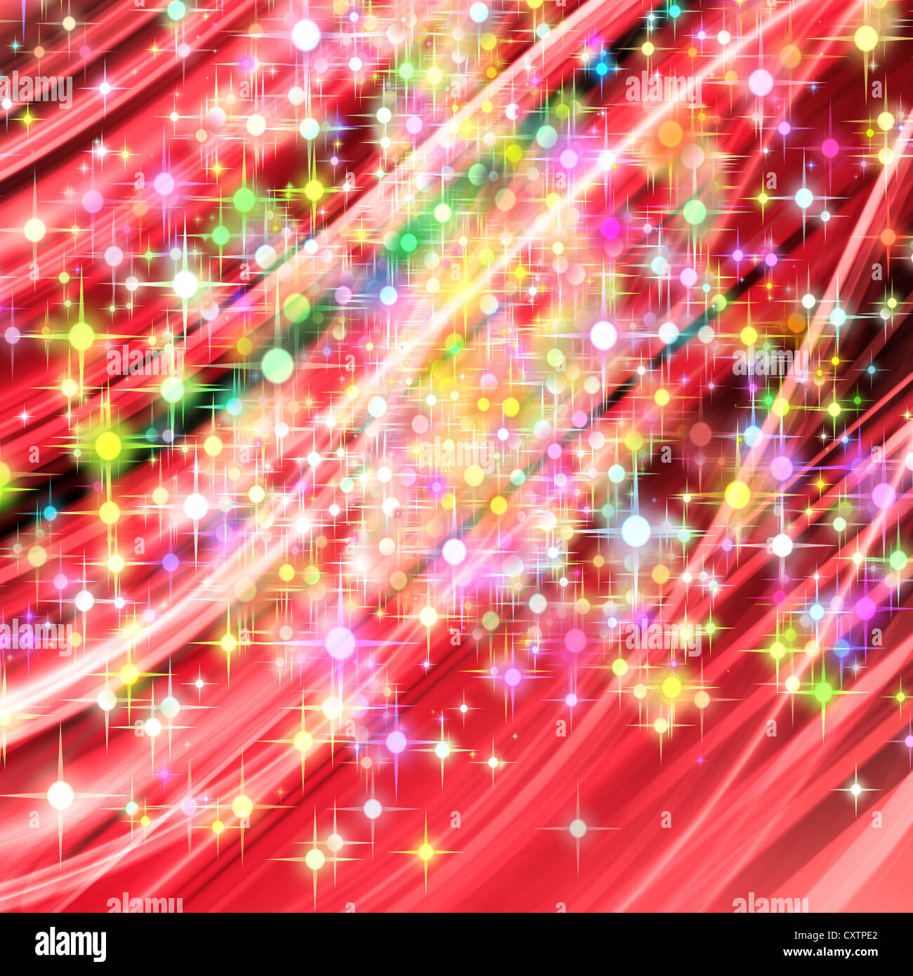 Fantastic Christmas wave design with glowing stars Stock Photo - Alamy
