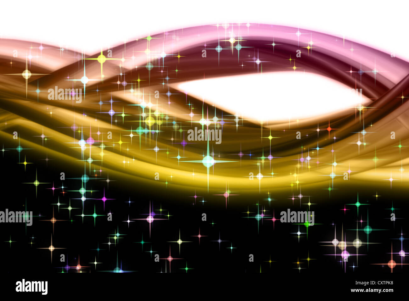 Fantastic Christmas wave design with glowing stars Stock Photo - Alamy