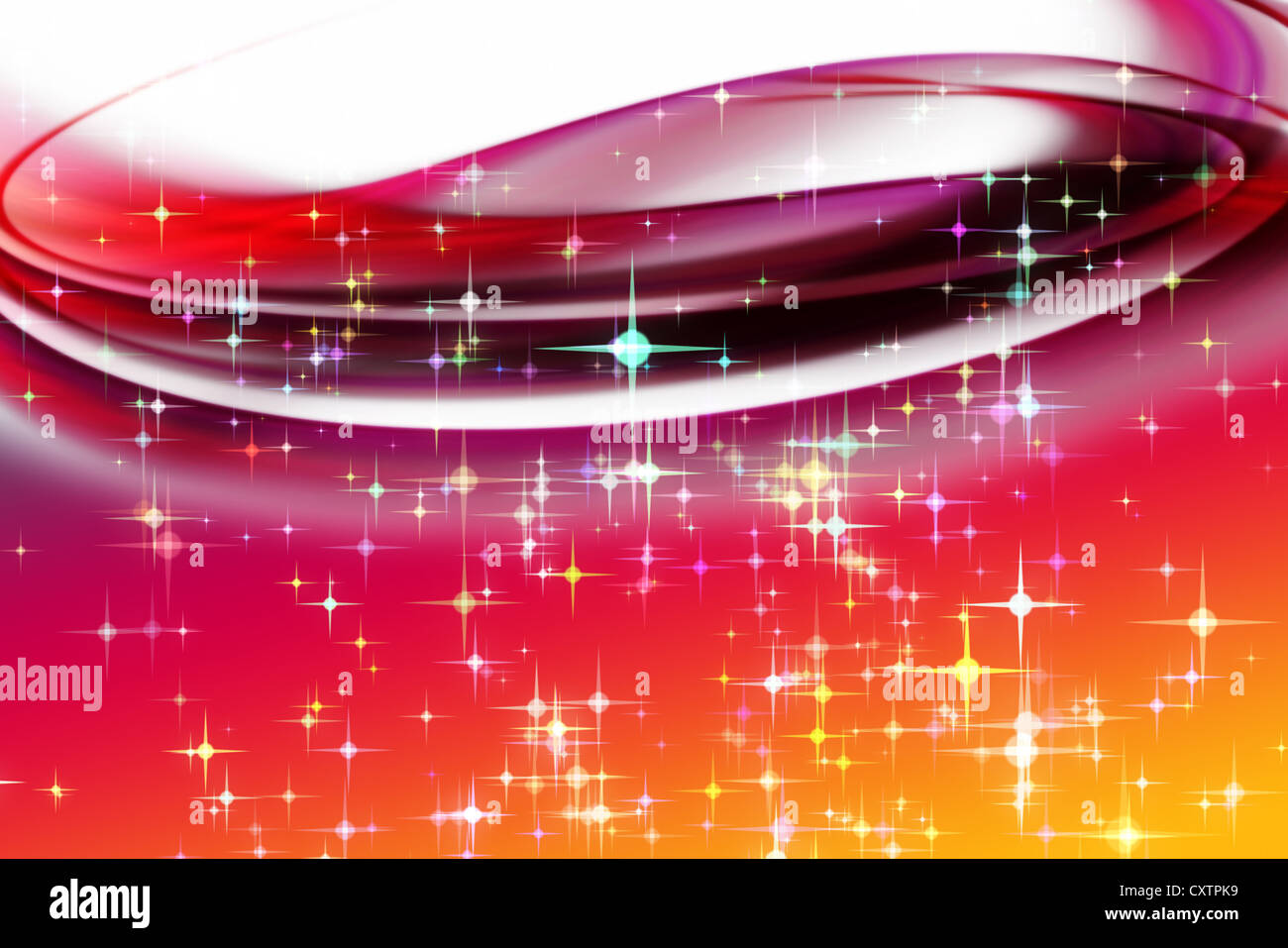 Fantastic Christmas wave design with glowing stars Stock Photo - Alamy