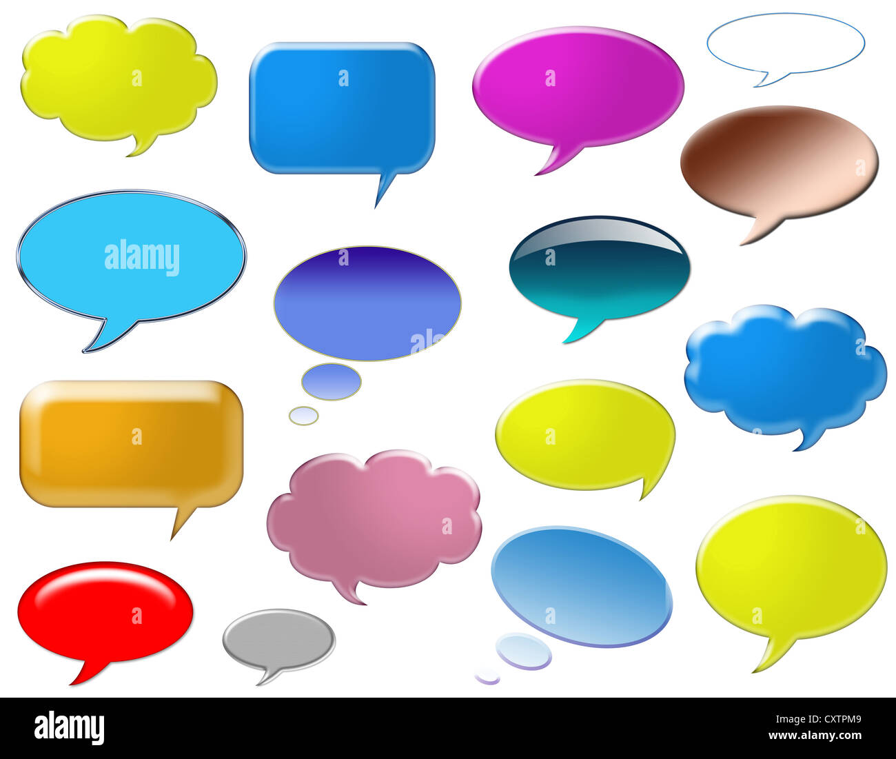 Speech bubbles ready for your text Stock Photo - Alamy