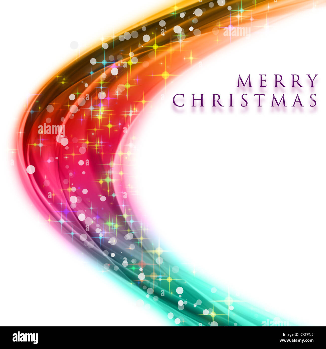 Fantastic Christmas wave design with snowflakes and glowing stars Stock ...