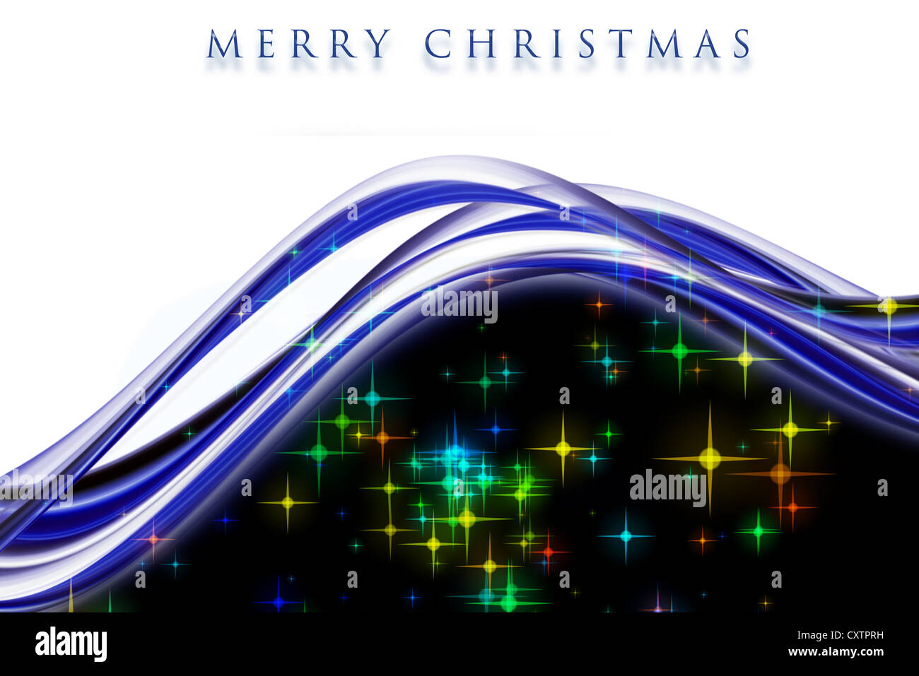 Fantastic Christmas wave design with glowing stars Stock Photo - Alamy