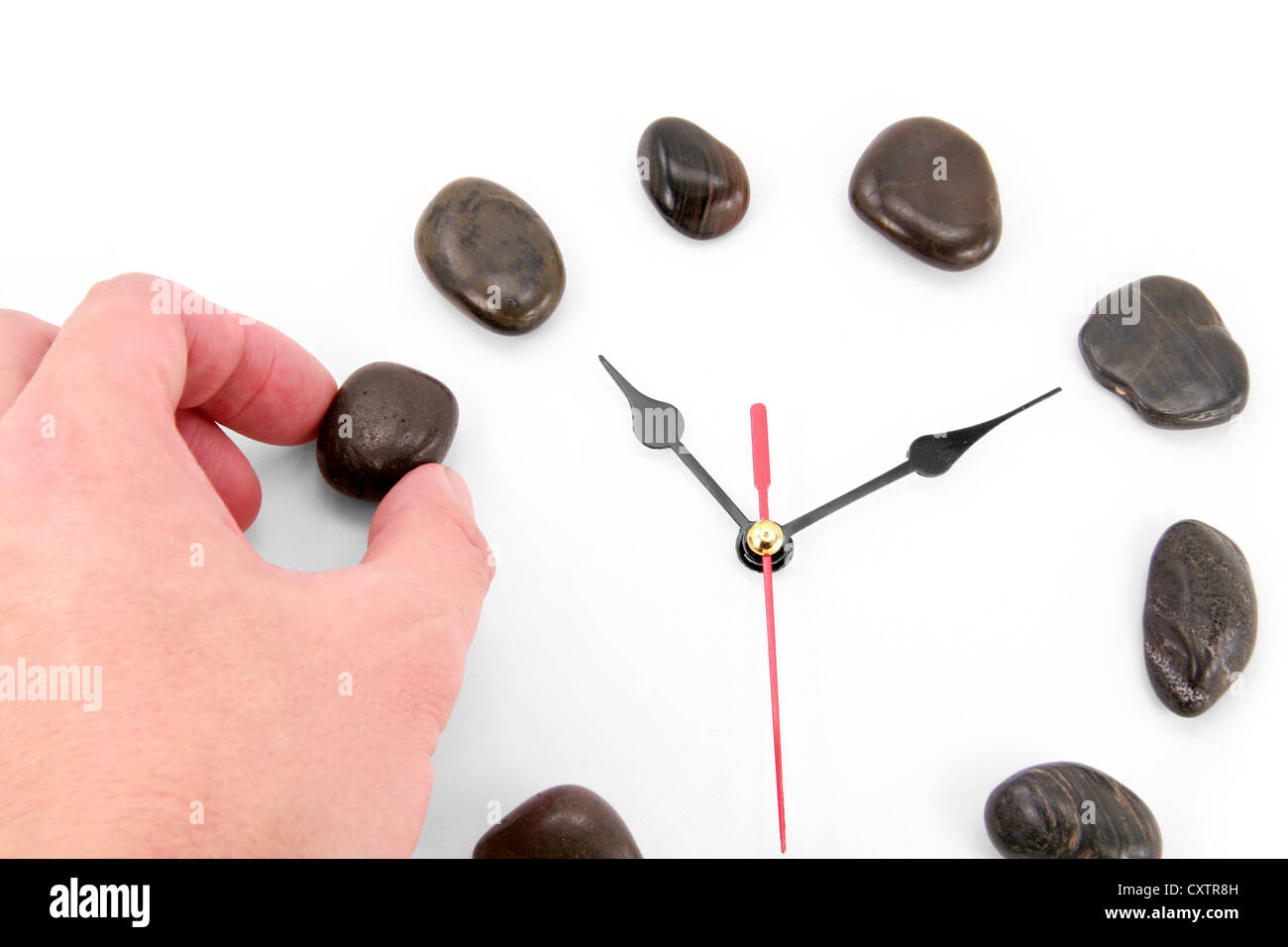 stone clockface, concept of time Stock Photo - Alamy