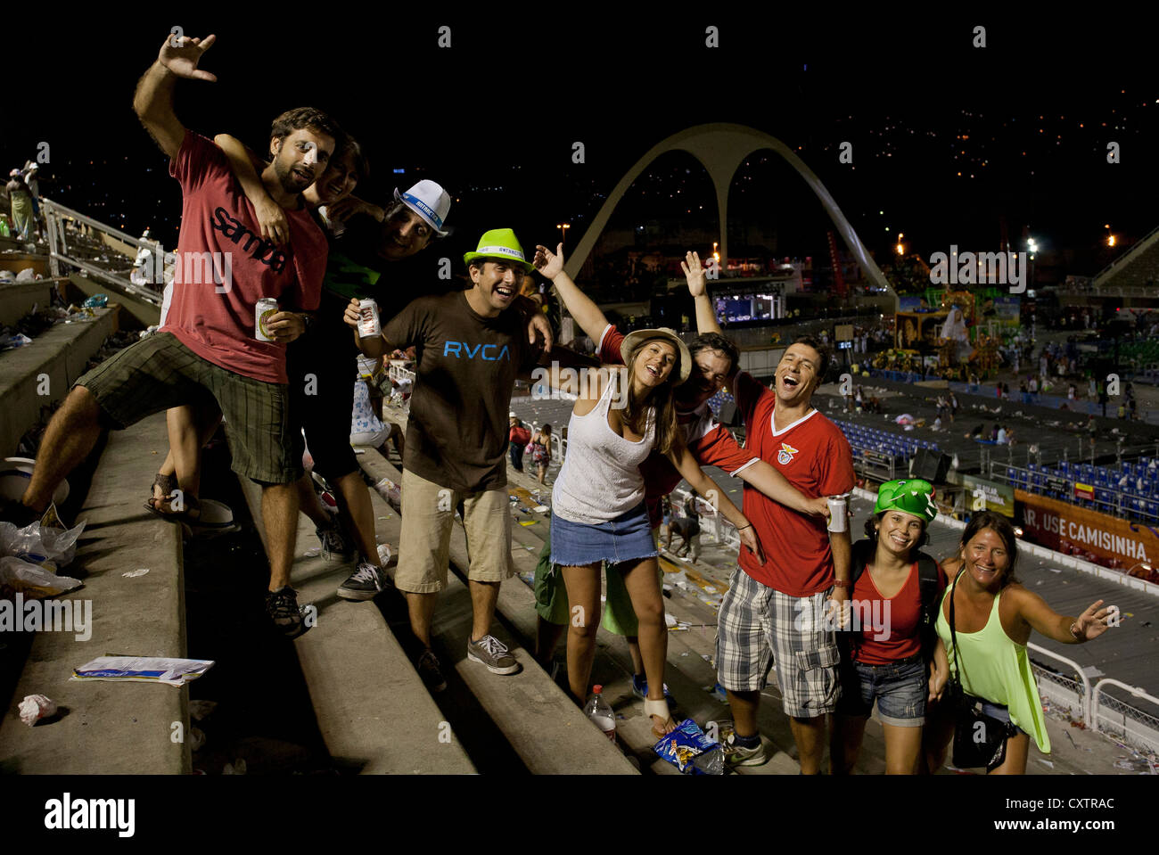 People on Stands after Carnival Parade Rio de Janeiro Brazil Stock ...
