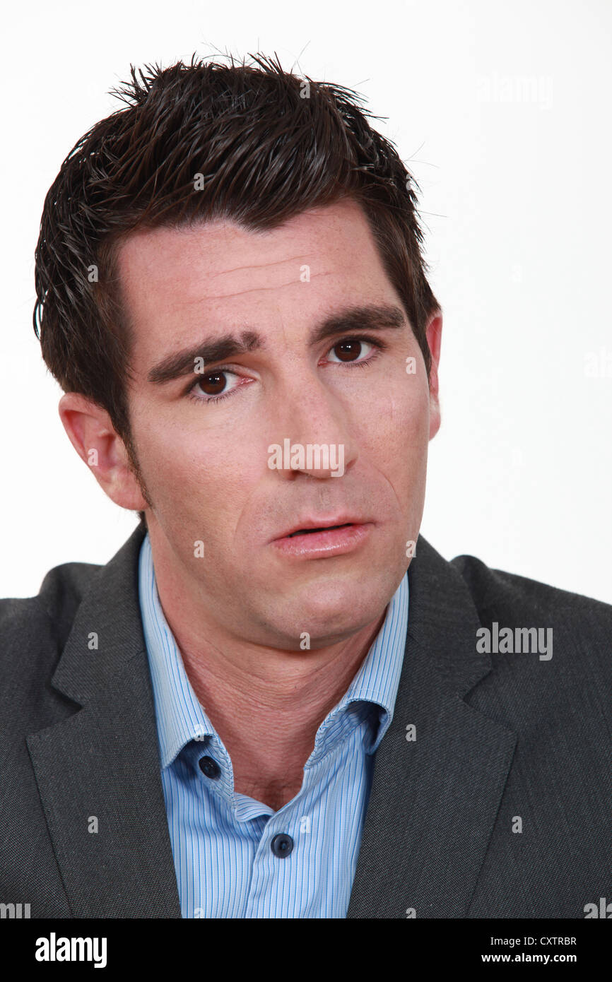 Portrait of a sad man Stock Photo - Alamy