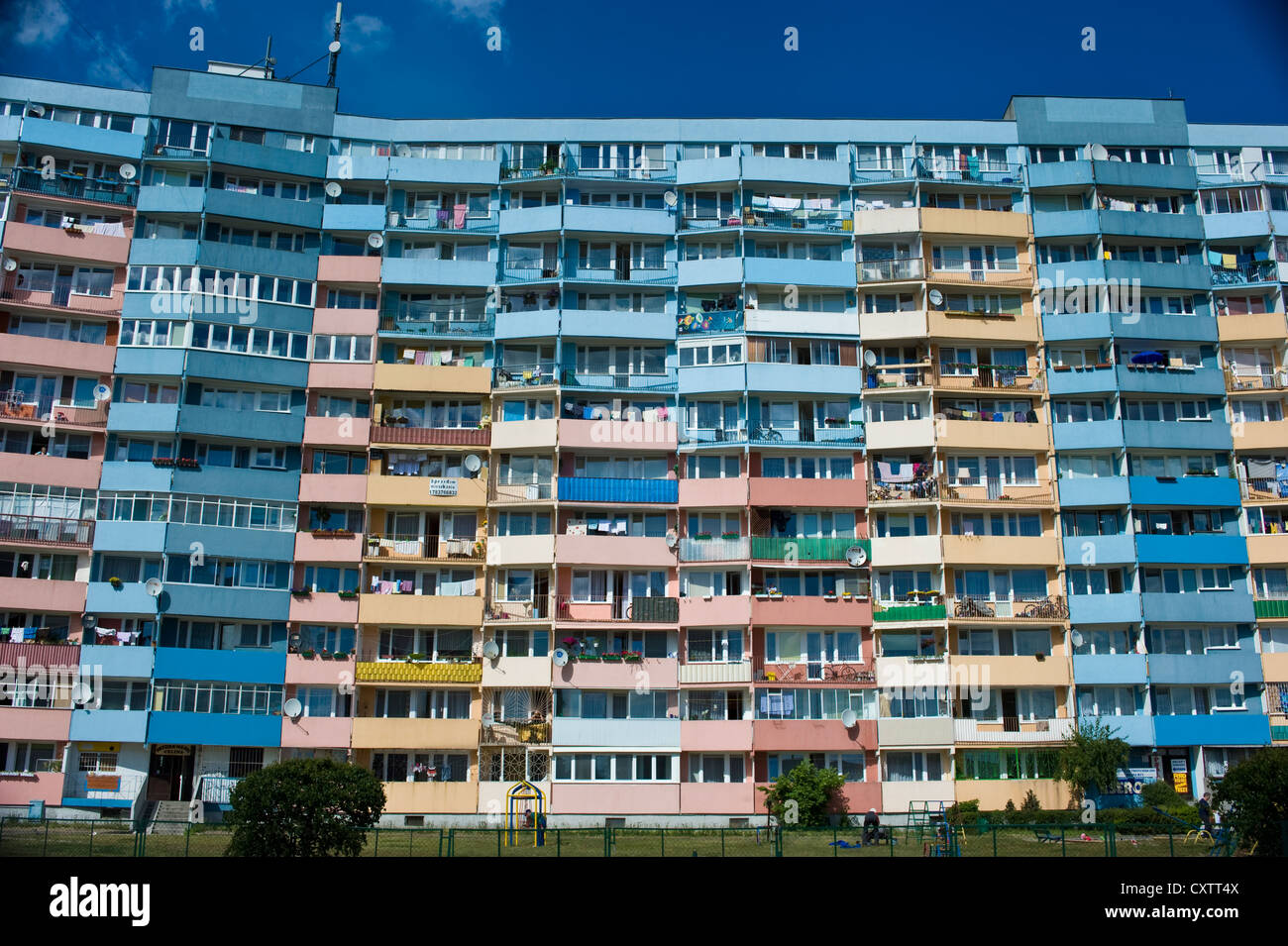 A huge block of flats in Gdansk, Poland Stock Photo - Alamy