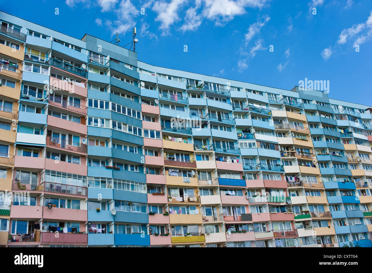 A huge block of flats in Gdansk, Poland Stock Photo - Alamy