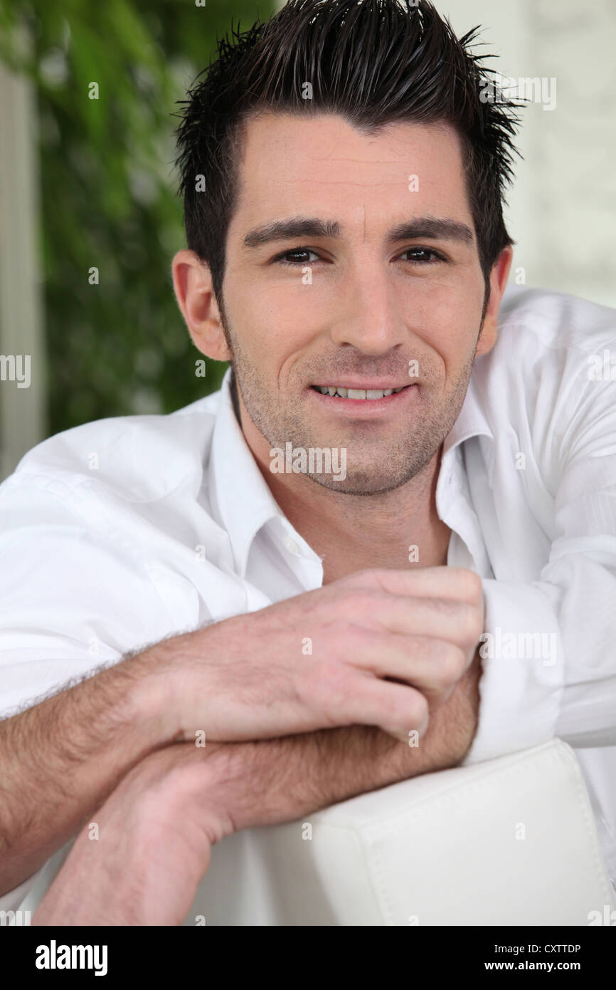 Portrait of a happy man Stock Photo - Alamy