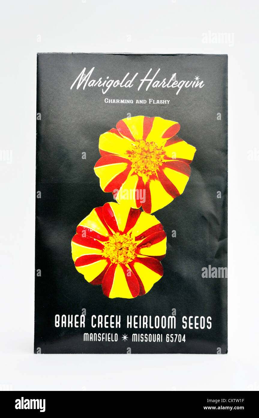Marigold seed packet hi-res stock photography and images - Alamy