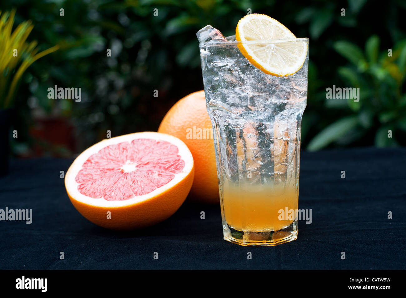 Fruity ice cold drinks, fruit Stock Photo - Alamy
