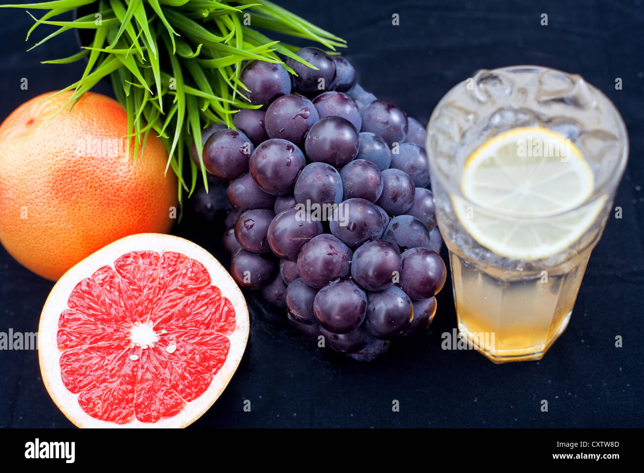Fruity ice cold drinks, fruit Stock Photo - Alamy