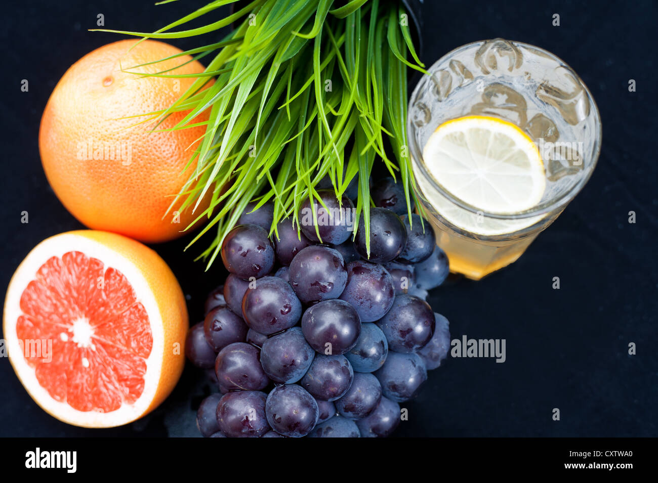 Fruity ice cold drinks, fruit Stock Photo - Alamy