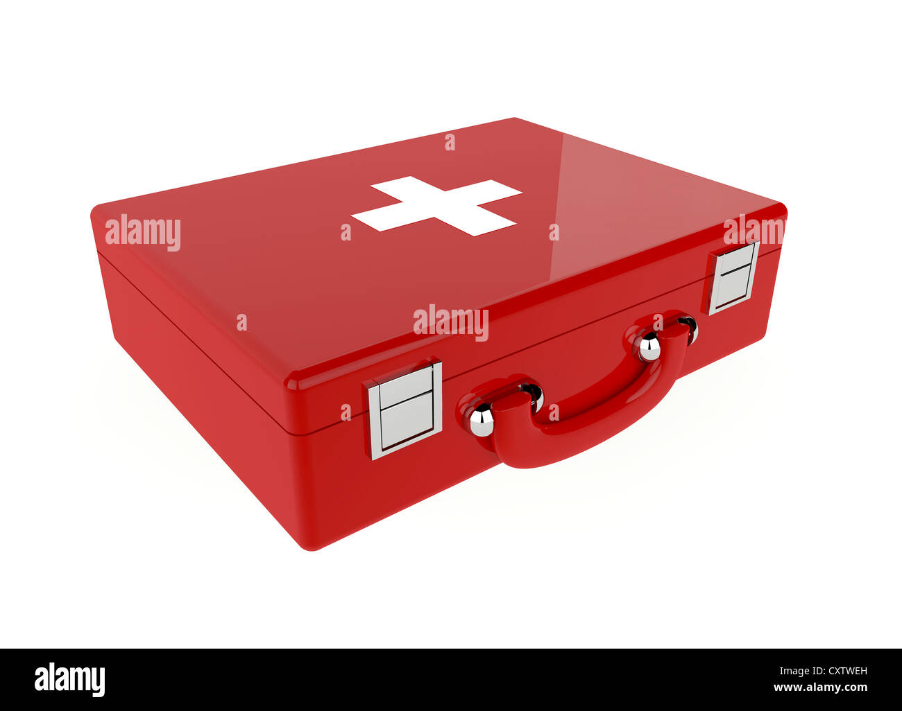 First aid kit isolated on white background Stock Photo - Alamy