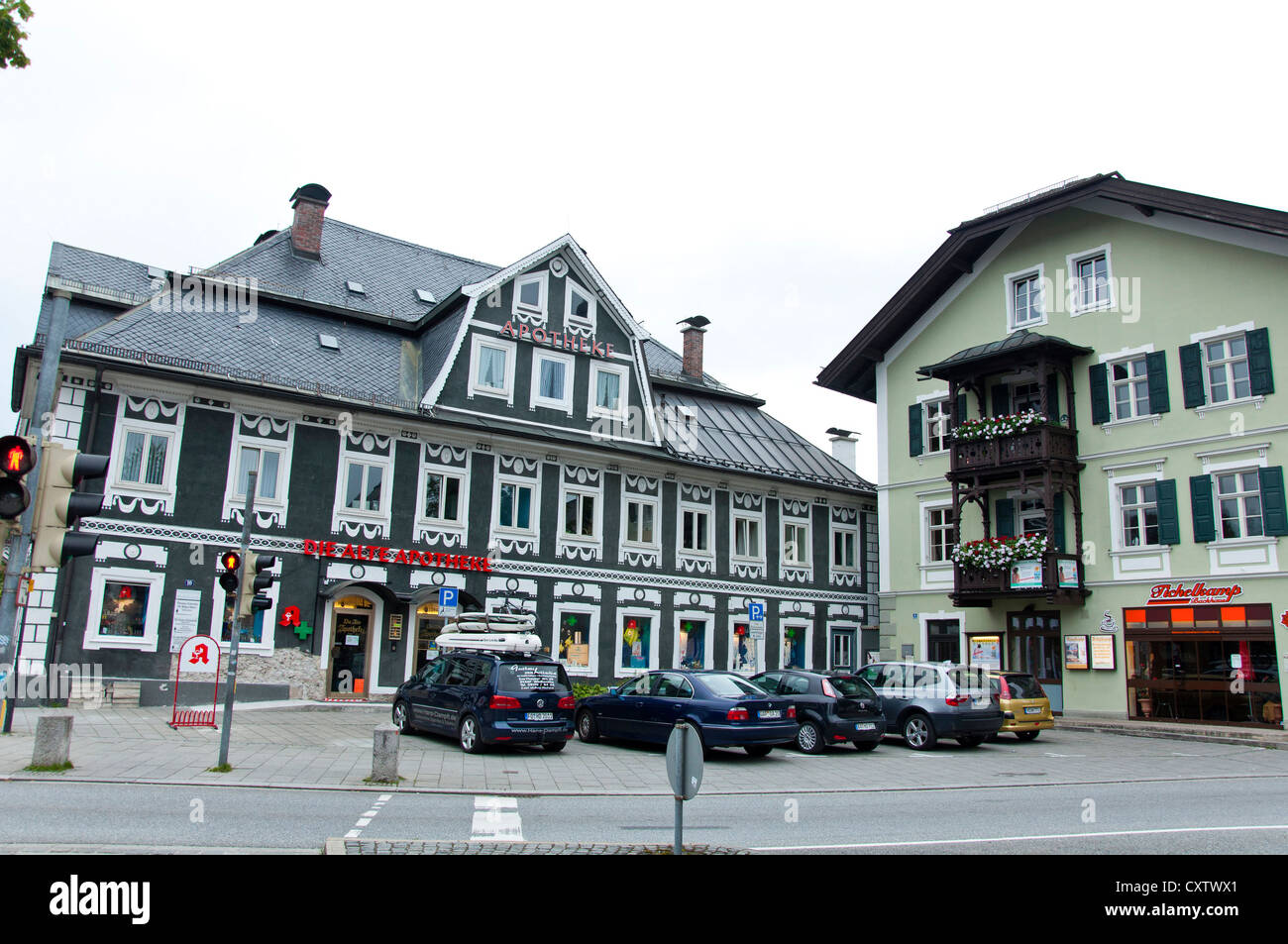 Garmisch-Partenkirchen ski resort town, Bavaria, Germany Stock Photo ...