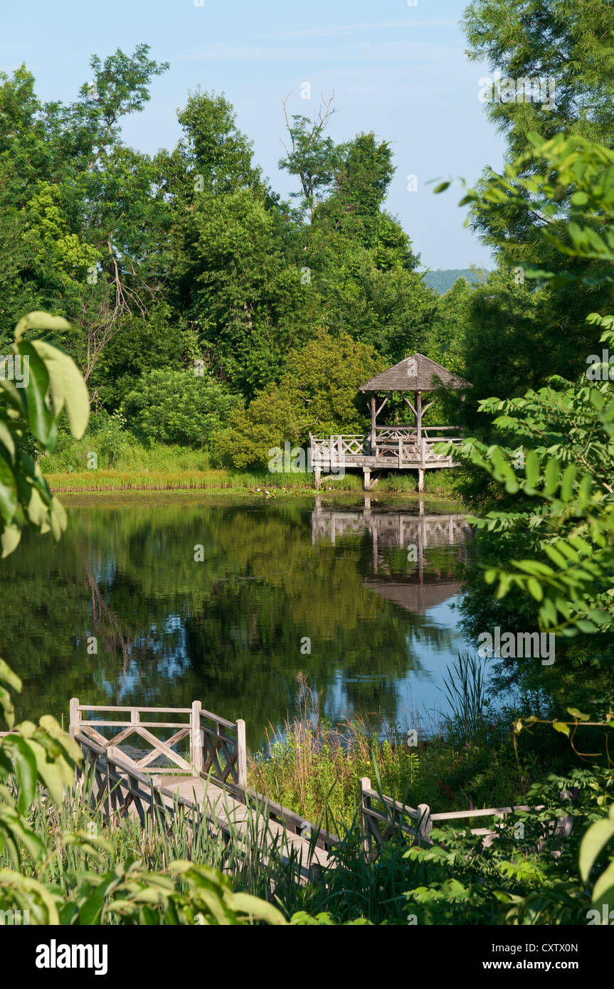 Oklahoma, Tulsa, Gilcraese Museum, Stuart Park, lake, wildlife ...