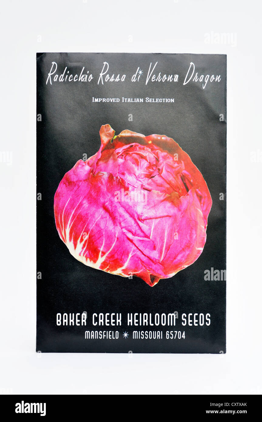 Seed packet - radicchio rosso di verona dragon Stock Photo - Alamy
