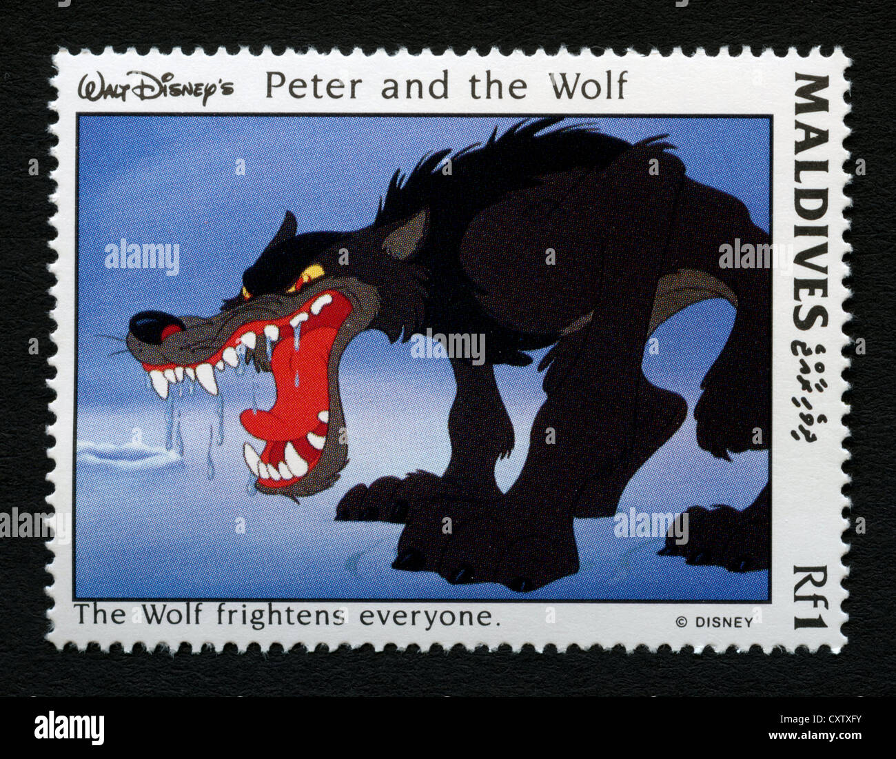 Maldives Disney characters postage stamp Stock Photo - Alamy