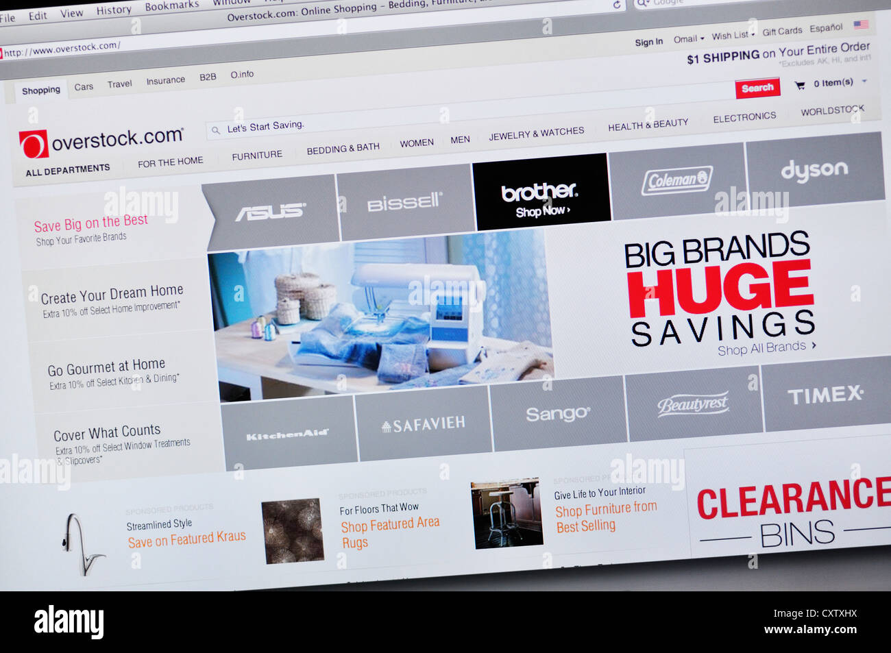Overstock website online shopping hi-res stock photography and images ...