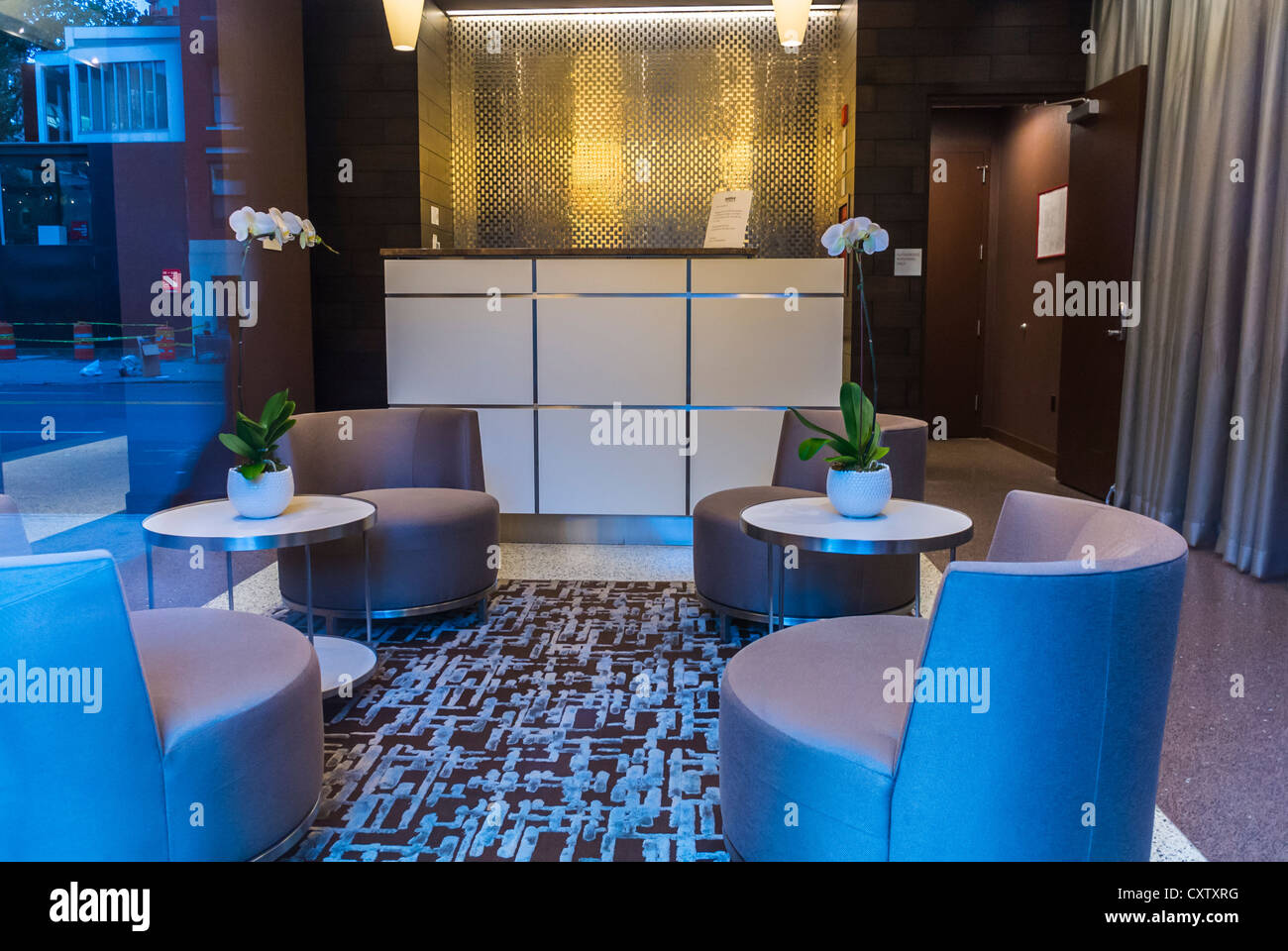 New York City, NY, USA, Inside Reception Desk, Housing Condos Project ...