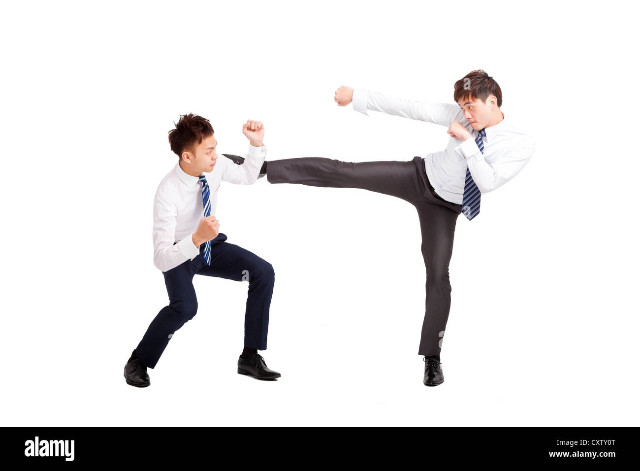 two asian businessman fighting Stock Photo - Alamy