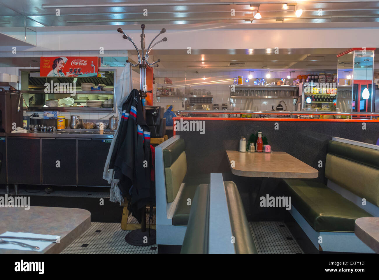 New York City, NY, USA, Inside, American Diners, vintage Diner ...