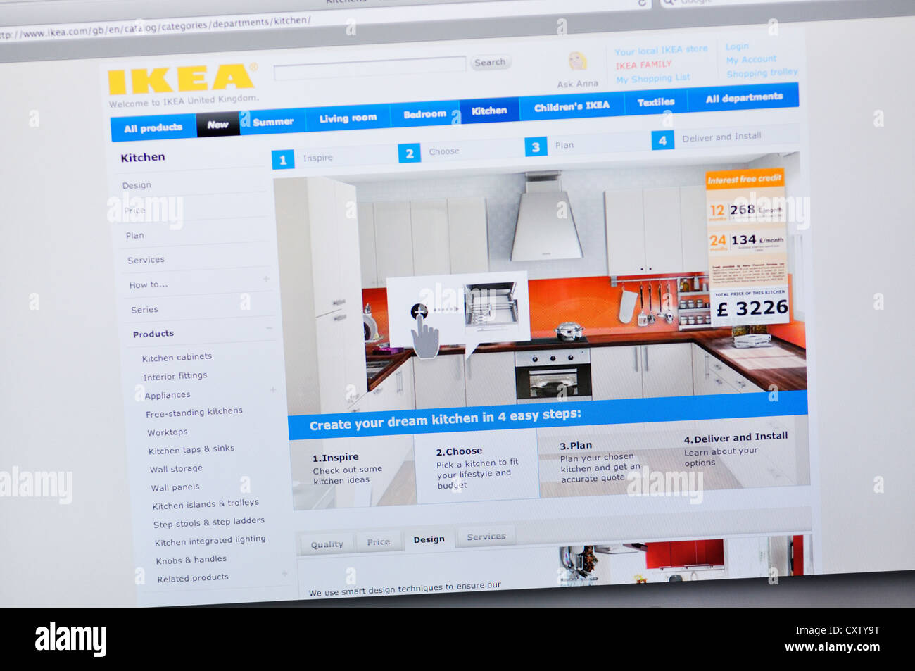Ikea website - online shopping Stock Photo - Alamy