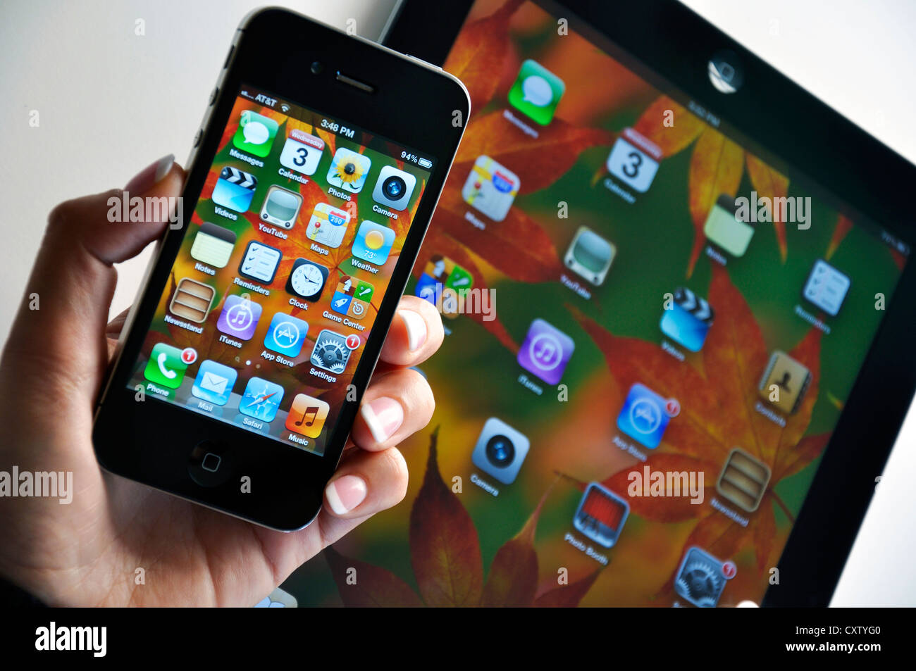 iPad and iPhone Stock Photo - Alamy