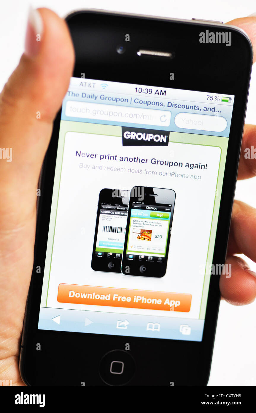 Groupon application hi-res stock photography and images - Alamy