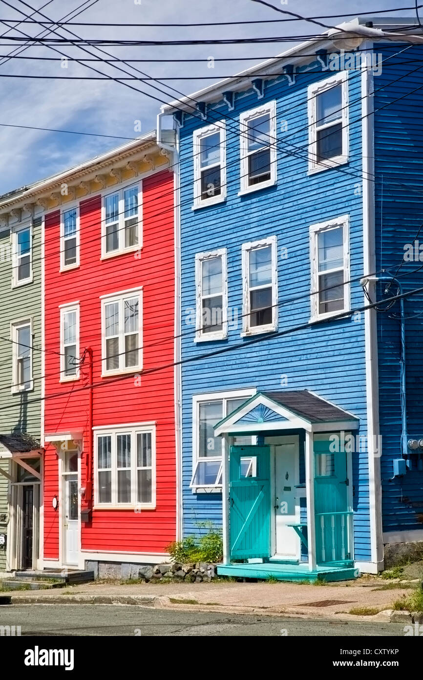 Unique architecture in the colorful houses on the steep streets of St ...