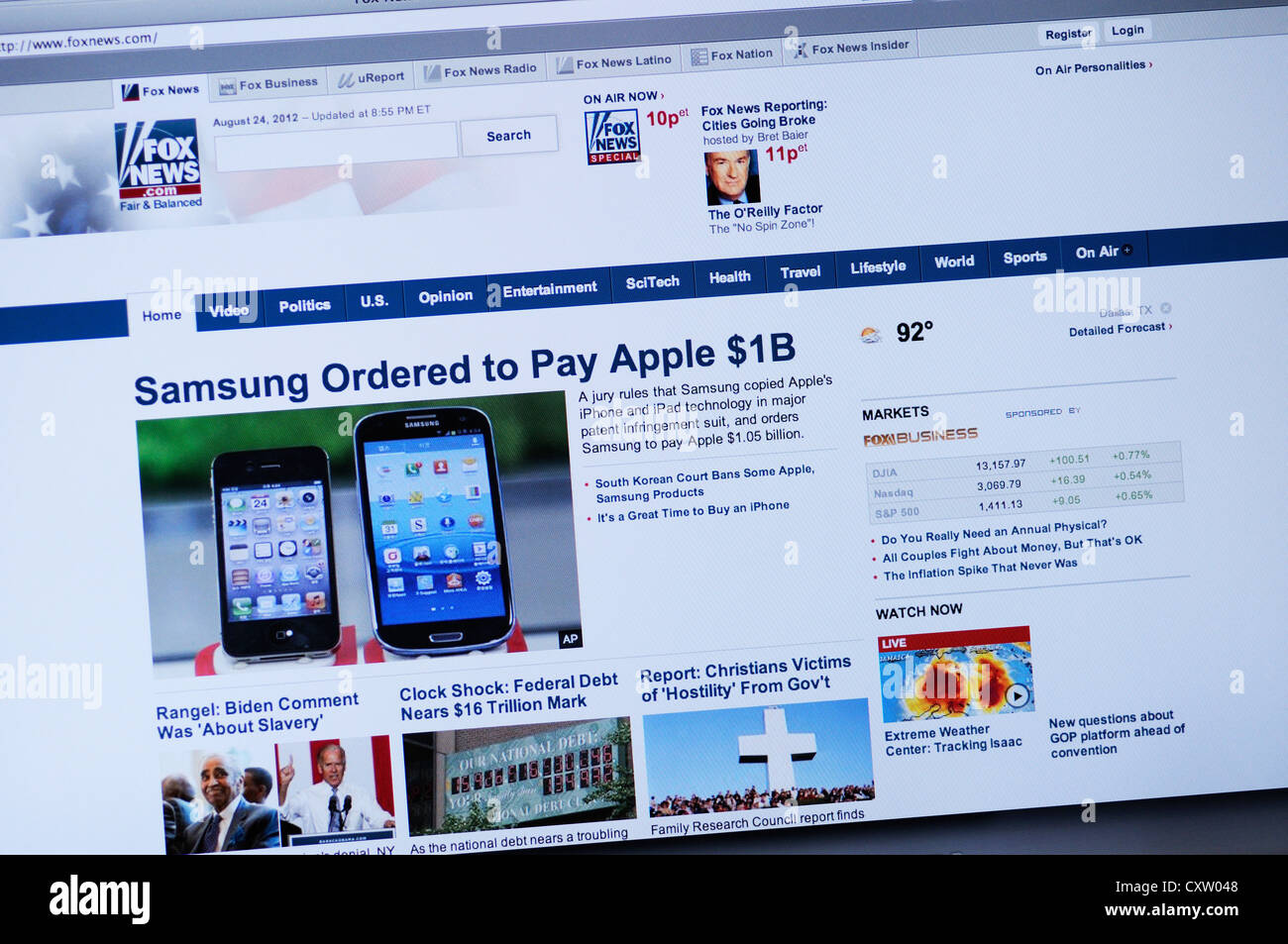 Fox News website Stock Photo - Alamy