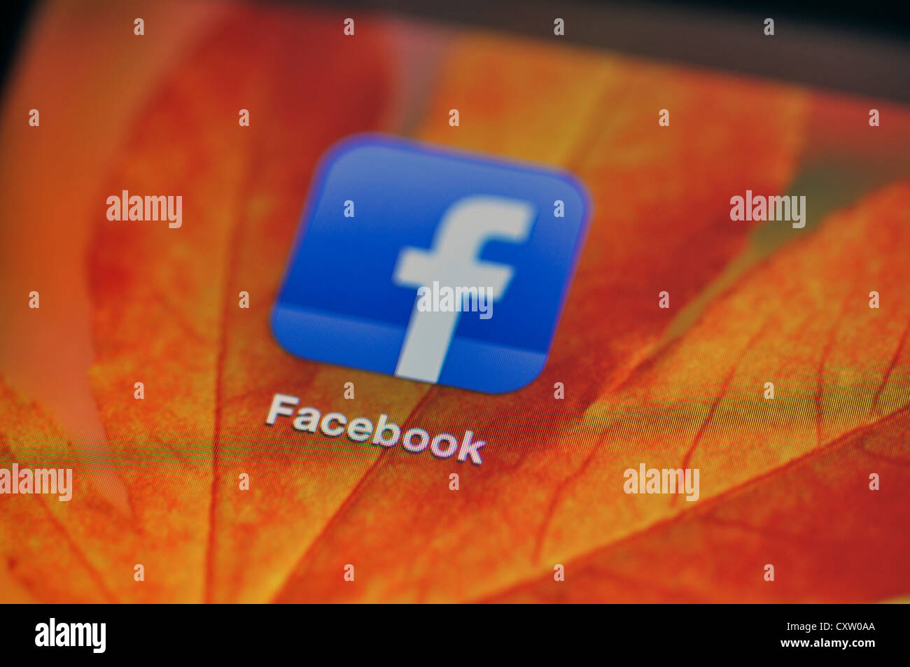 Facebook icon for iPad Stock Photo - Alamy