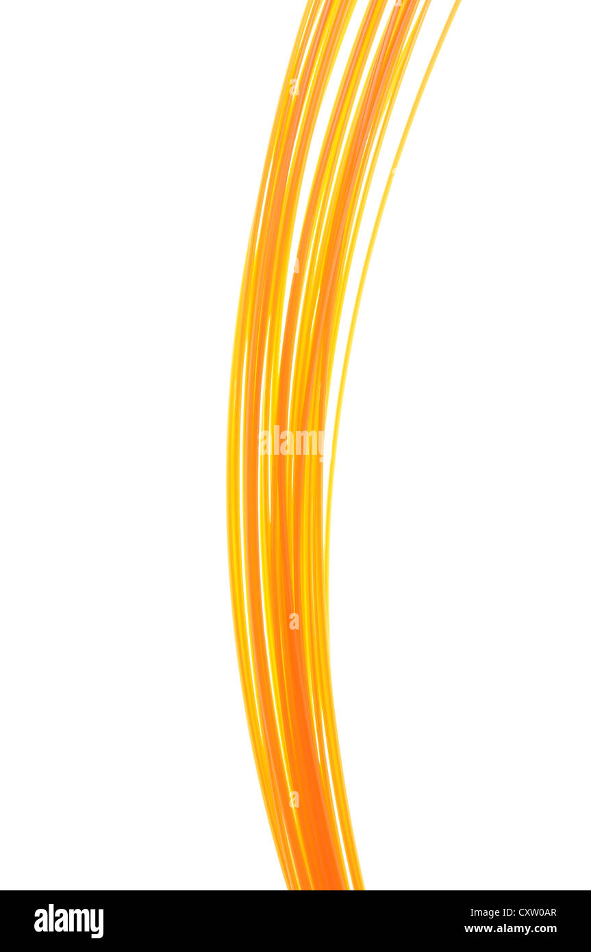 Yellow wire isolated on white background Stock Photo - Alamy