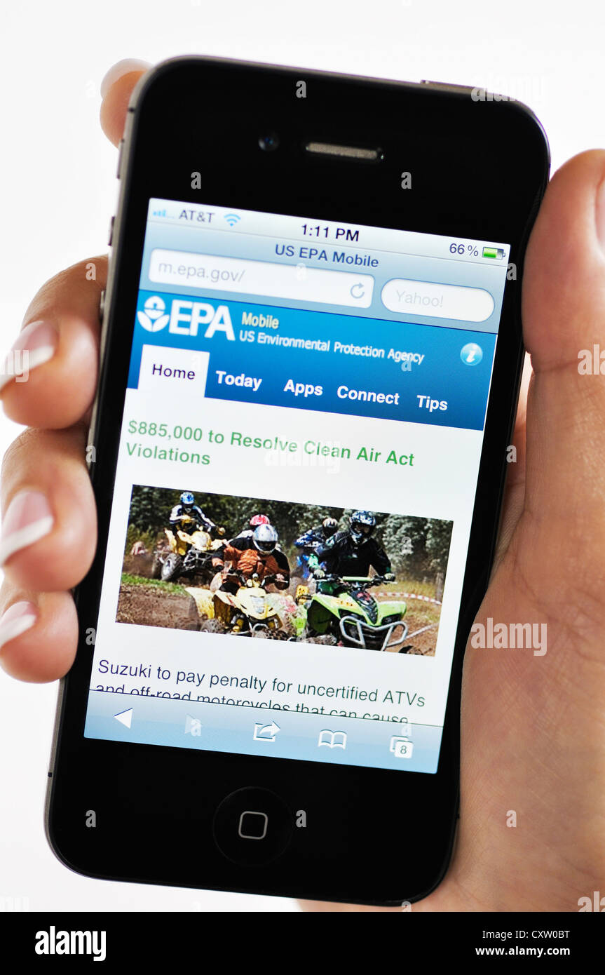 iPhone - Environmental Protection Agency Stock Photo - Alamy