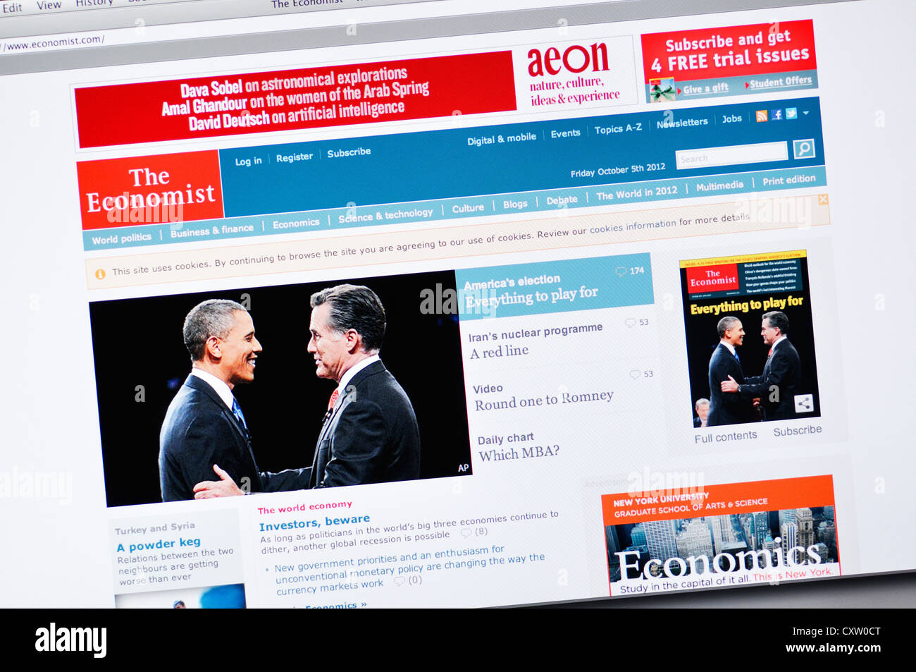 The economist magazine hi-res stock photography and images - Alamy