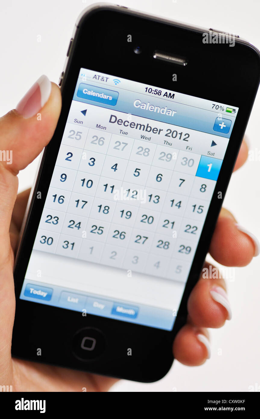 Iphone calendar feature hi-res stock photography and images - Alamy