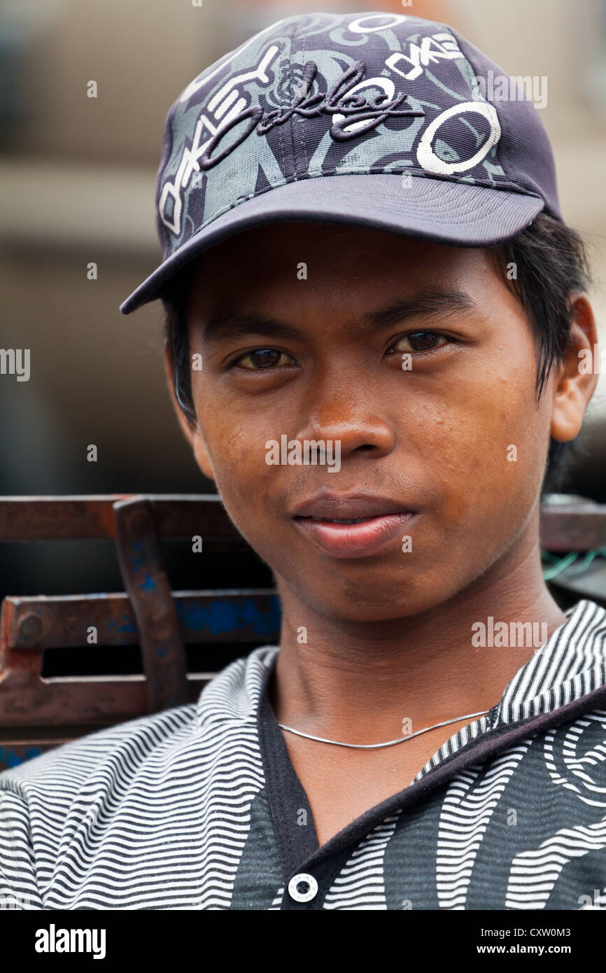 Close-Up Portrait of an Indonesian Man in Banjarmasin in South ...