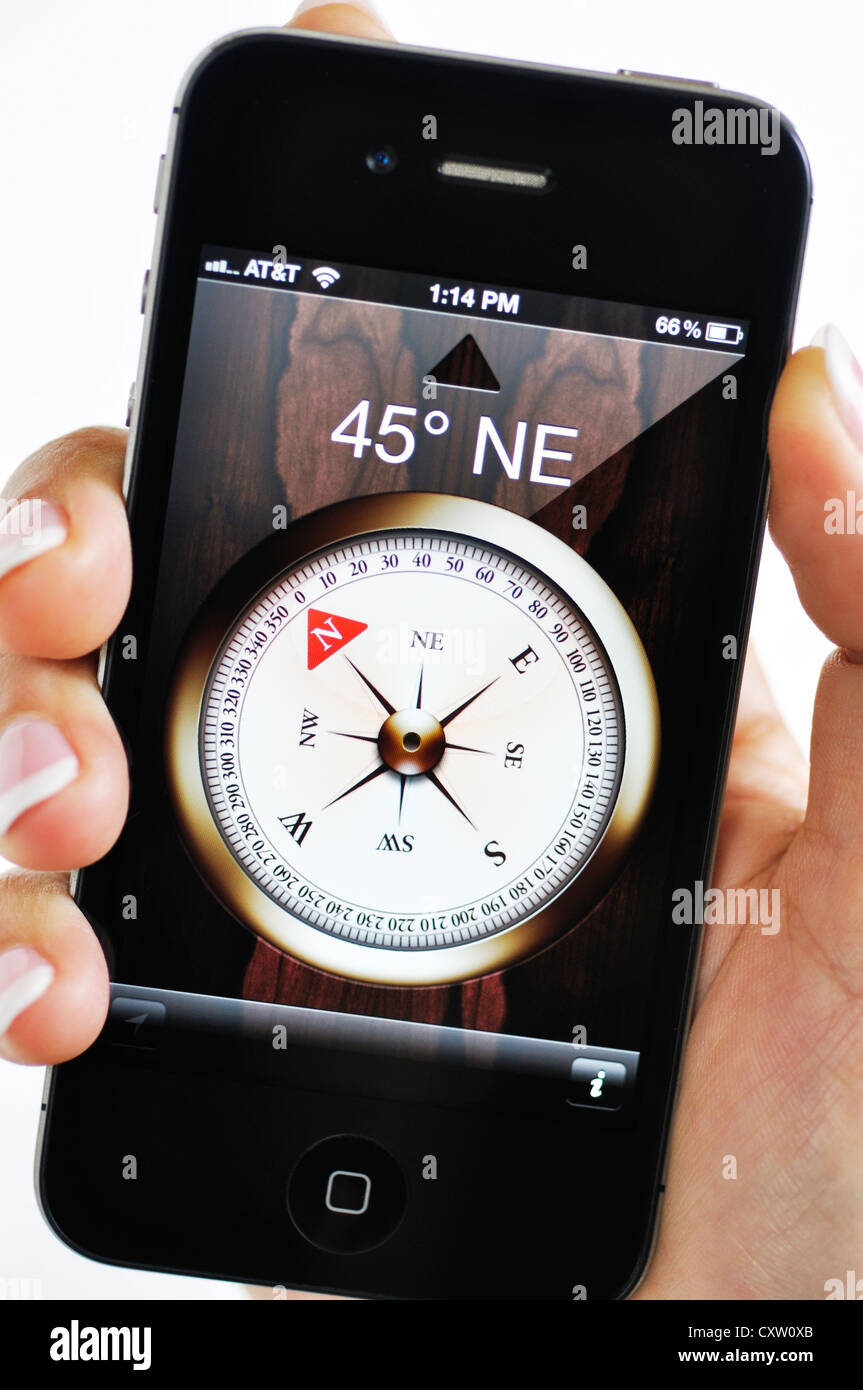 Iphone compass hi-res stock photography and images - Alamy